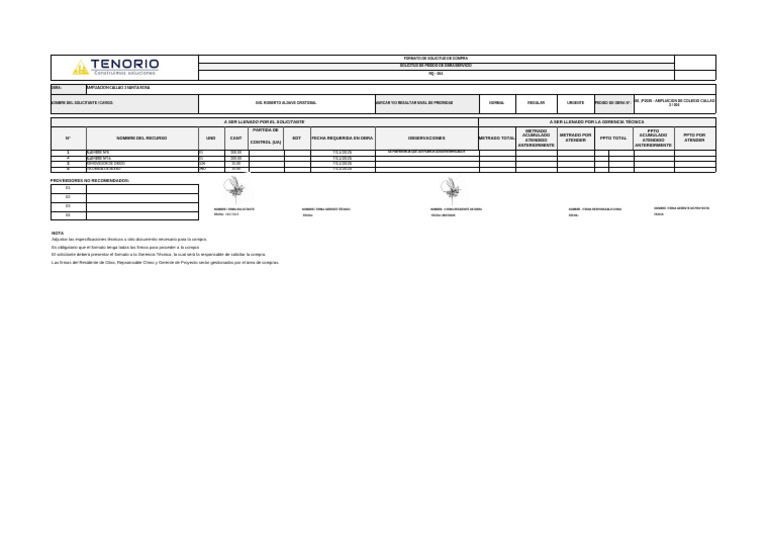 Req 04 Materiales | PDF