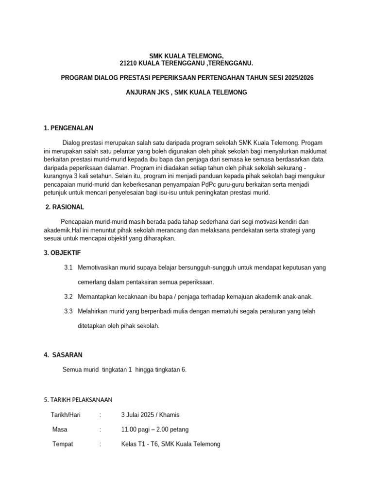 Program Dialog Prestasi Ppt25 | PDF