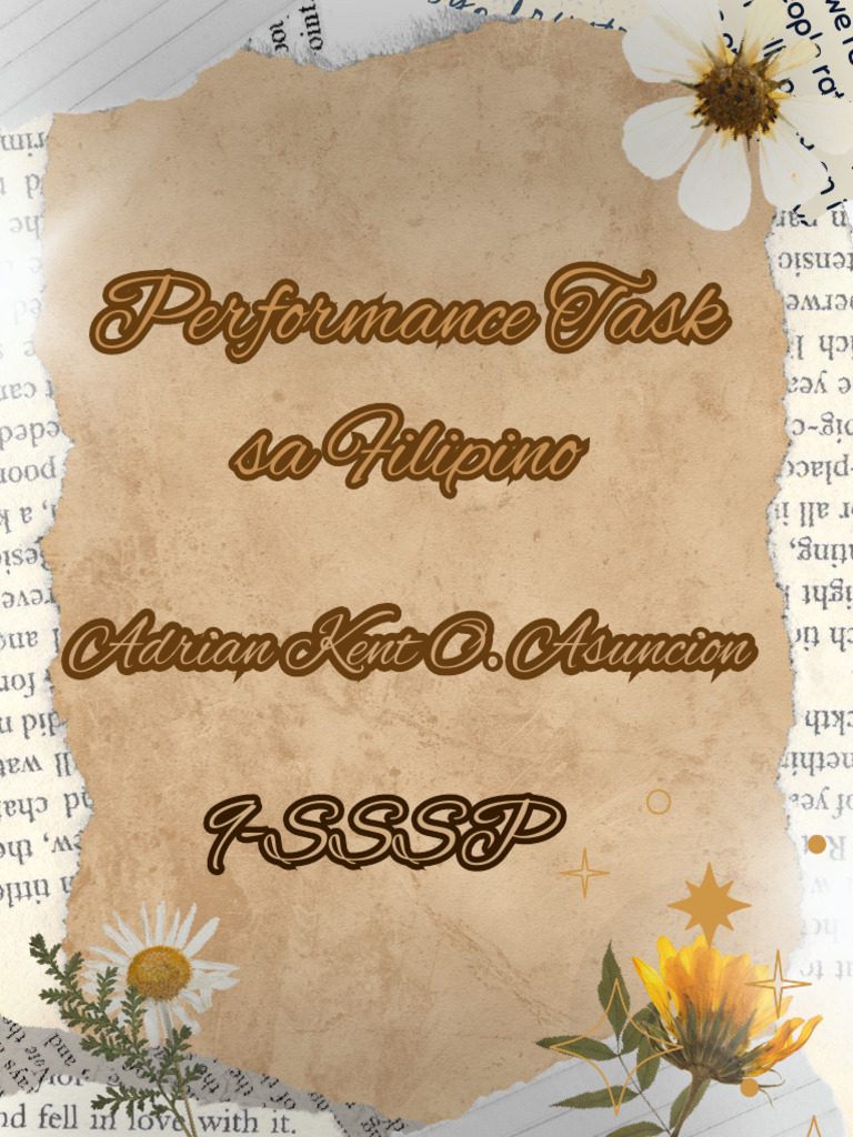 Performance Task Sa Filipino | PDF