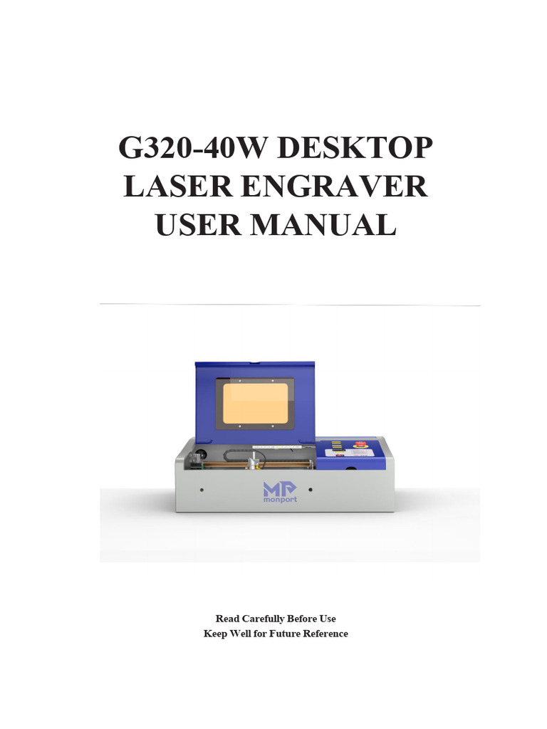 Monport 40W Co2 Laser Engraver User Manual | PDF | Laser | Vacuum Tube
