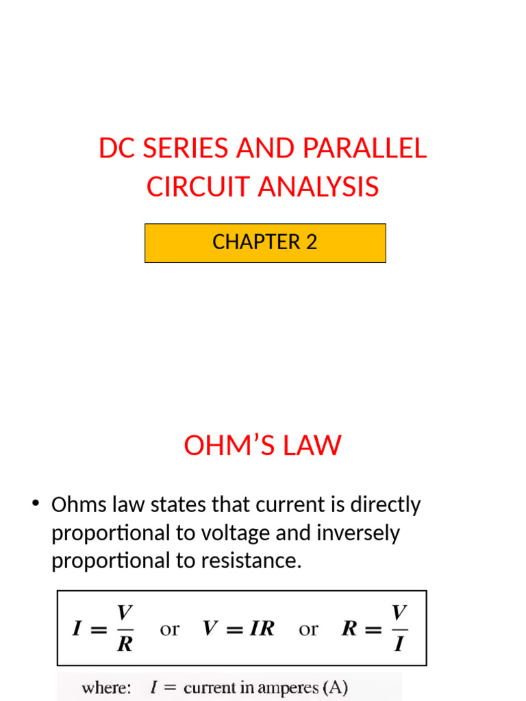 Ohm's Law and Circuit Analysis | PDF | Electrical Network | Fuse ...