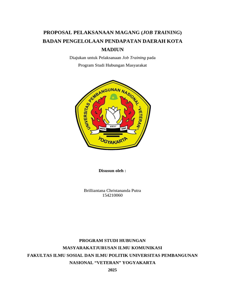 Contoh Proposal Magang | PDF