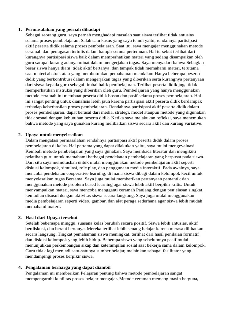 Contoh Studi Kasus PPG Daljab 2025 | PDF