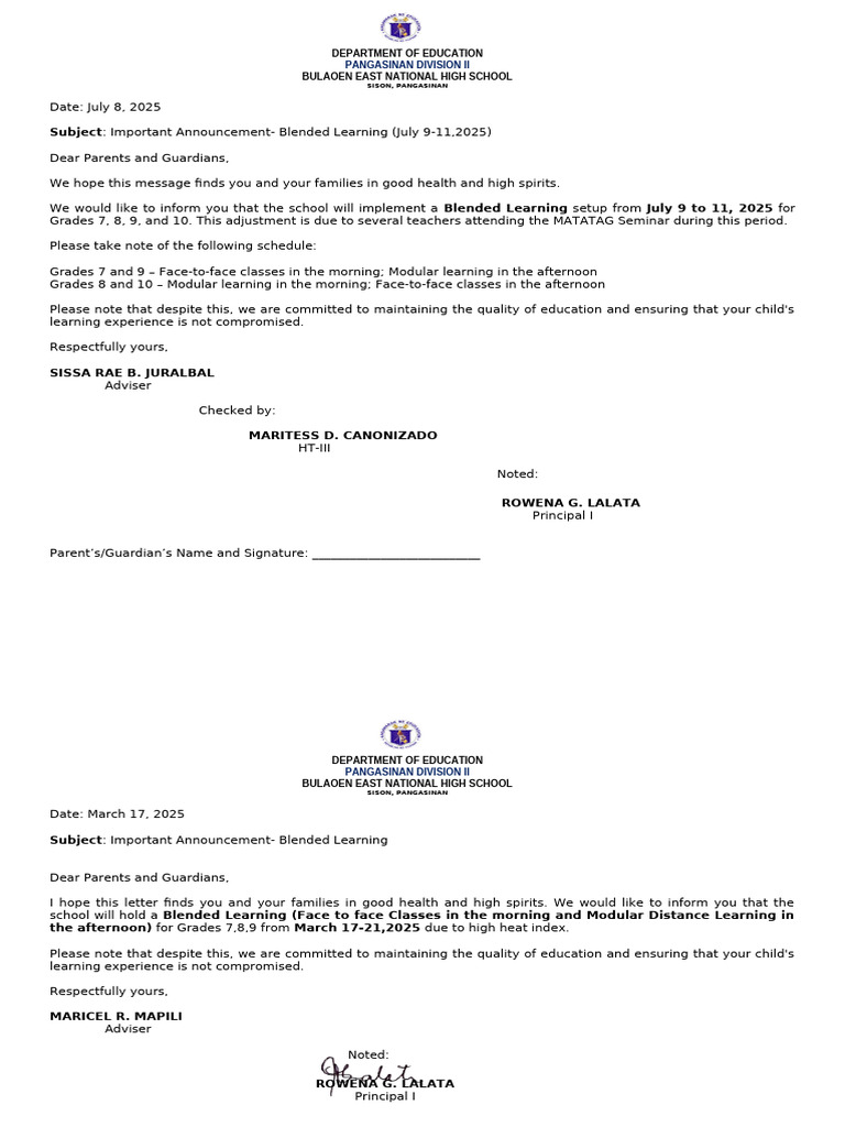 No Class Letter-Modular Classes 25.26 | PDF