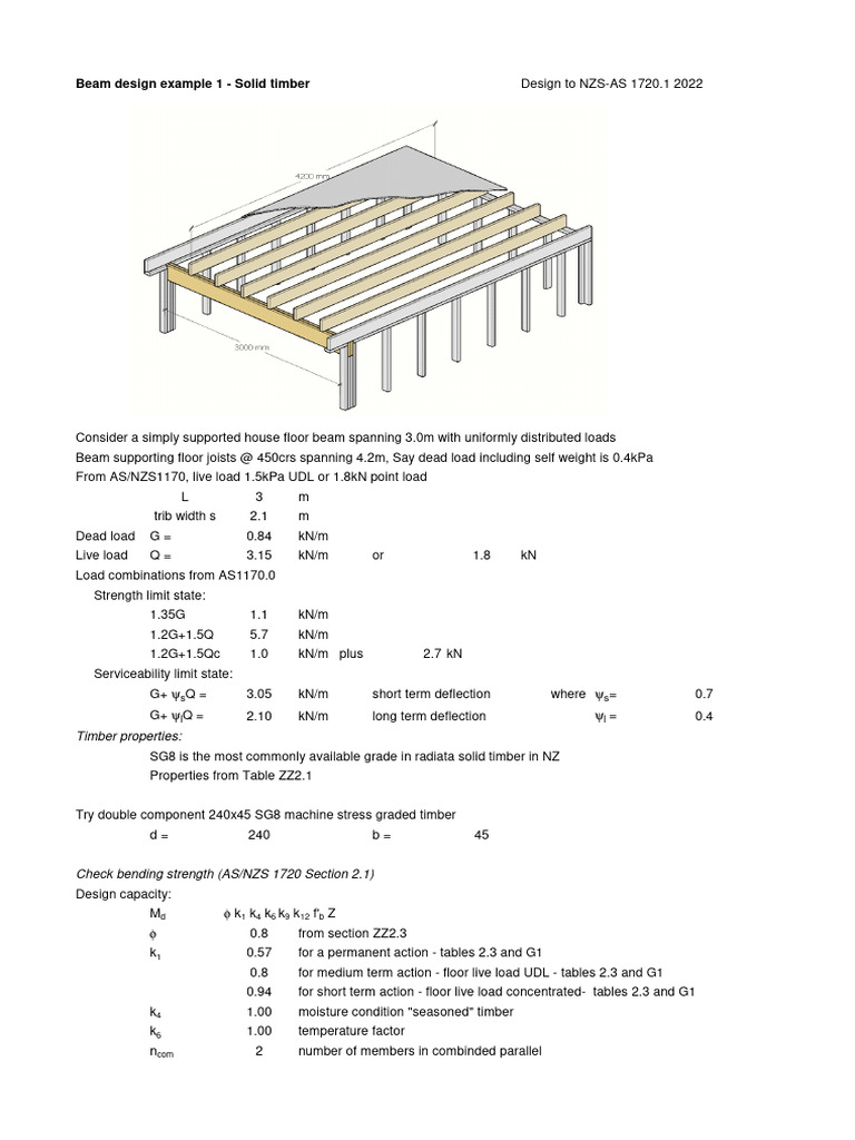 Beam Design Example 1 - 2023 Rev2 | PDF | Beam (Structure) | Materials