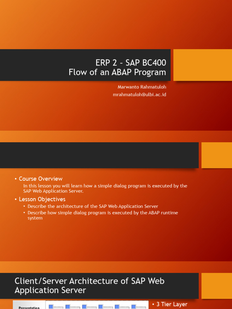 01 SAP BC400 - Flow of An ABAP Program - 2 | PDF | Computing | Software Design