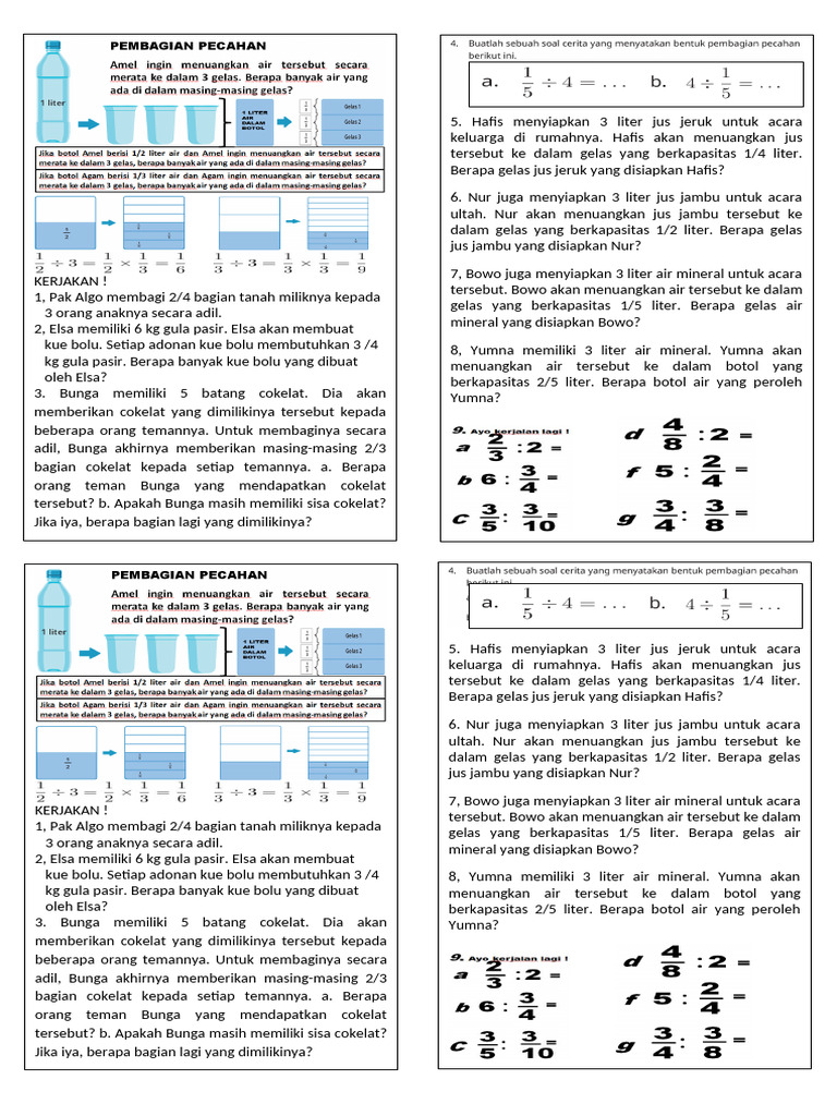 Pecahan Pembagian | PDF