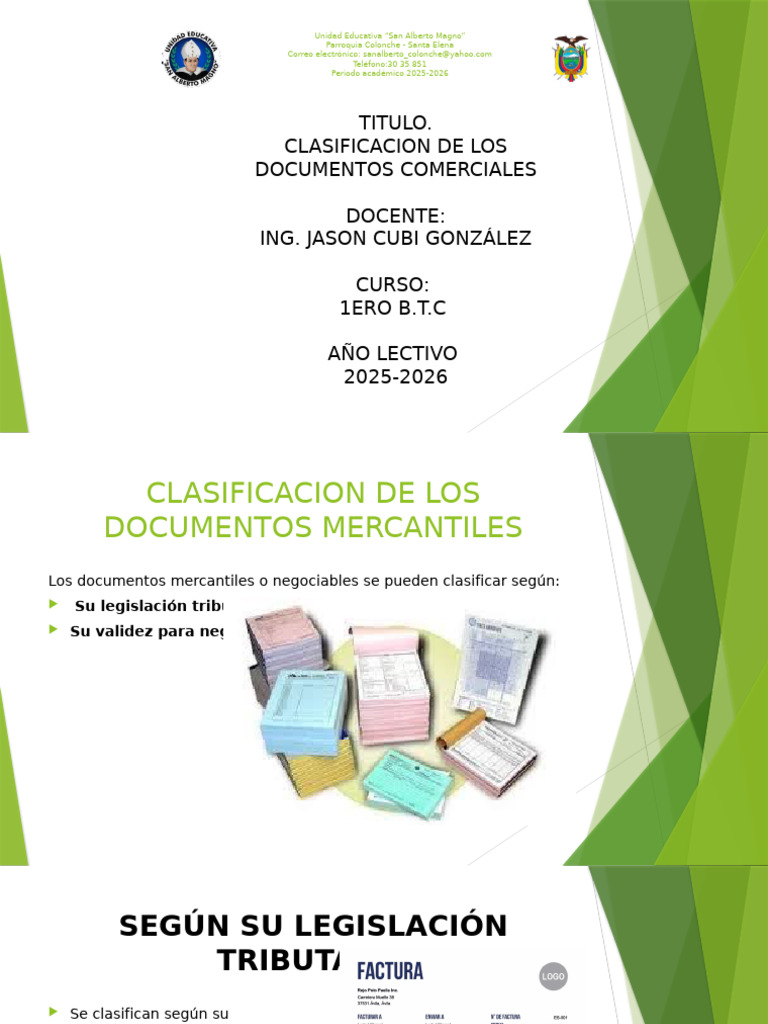 Semana 10 Clasificacion de Los Documentos Comerciales | PDF