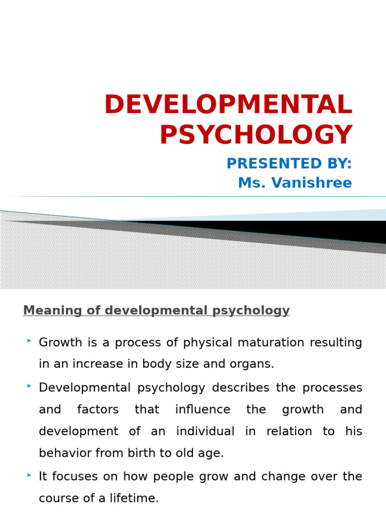 Developmental Psychology | PDF | Developmental Psychology | Adolescence