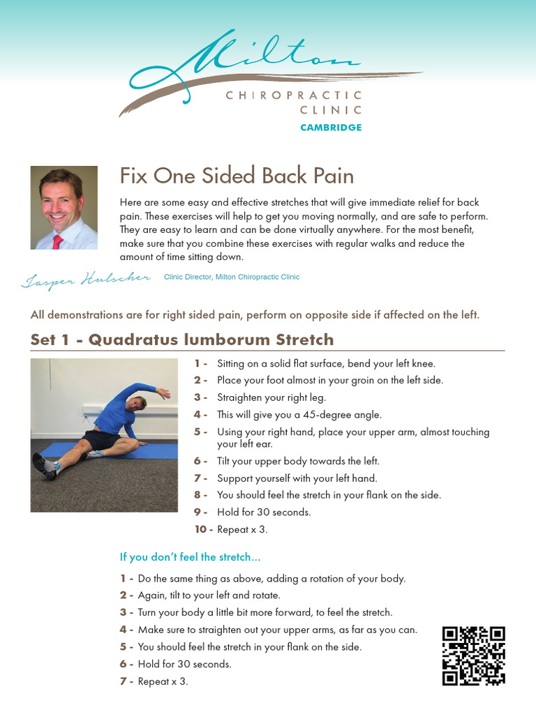 Fix One Sided Back Pain | PDF | Pelvis | Knee