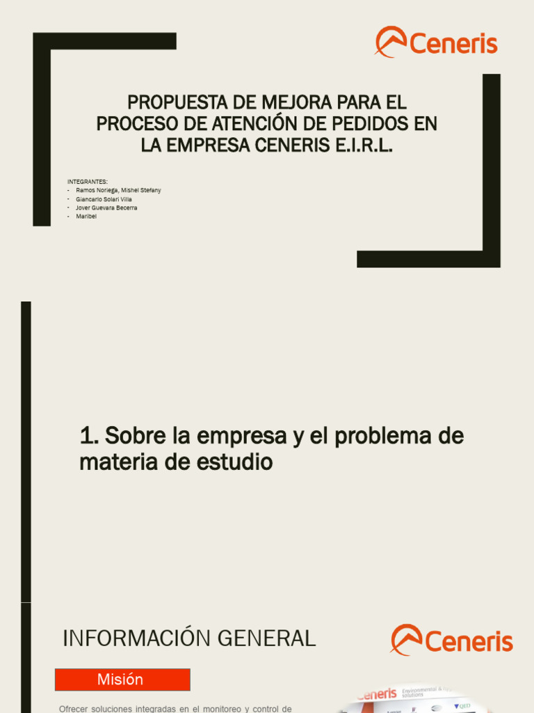 Mejora en Atención de Pedidos Ceneris | PDF | Calidad (comercial ...