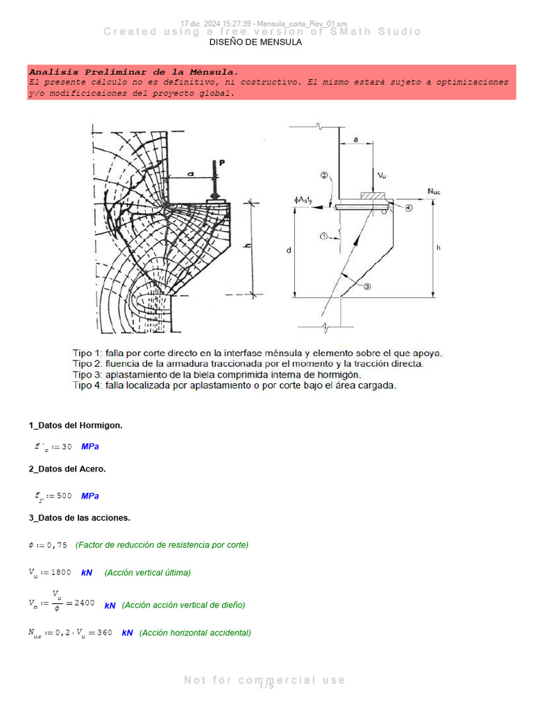 Mensula Corta Rev 01 | PDF