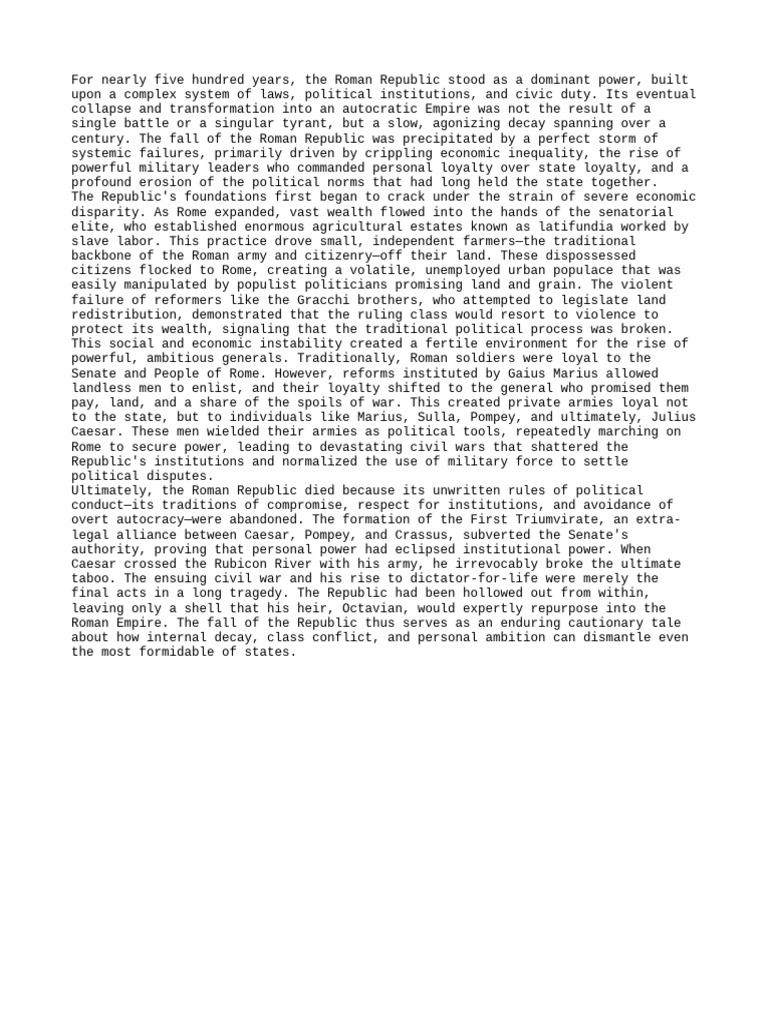 The Decline of The Roman Republic | PDF | Roman Republic | Julius Caesar