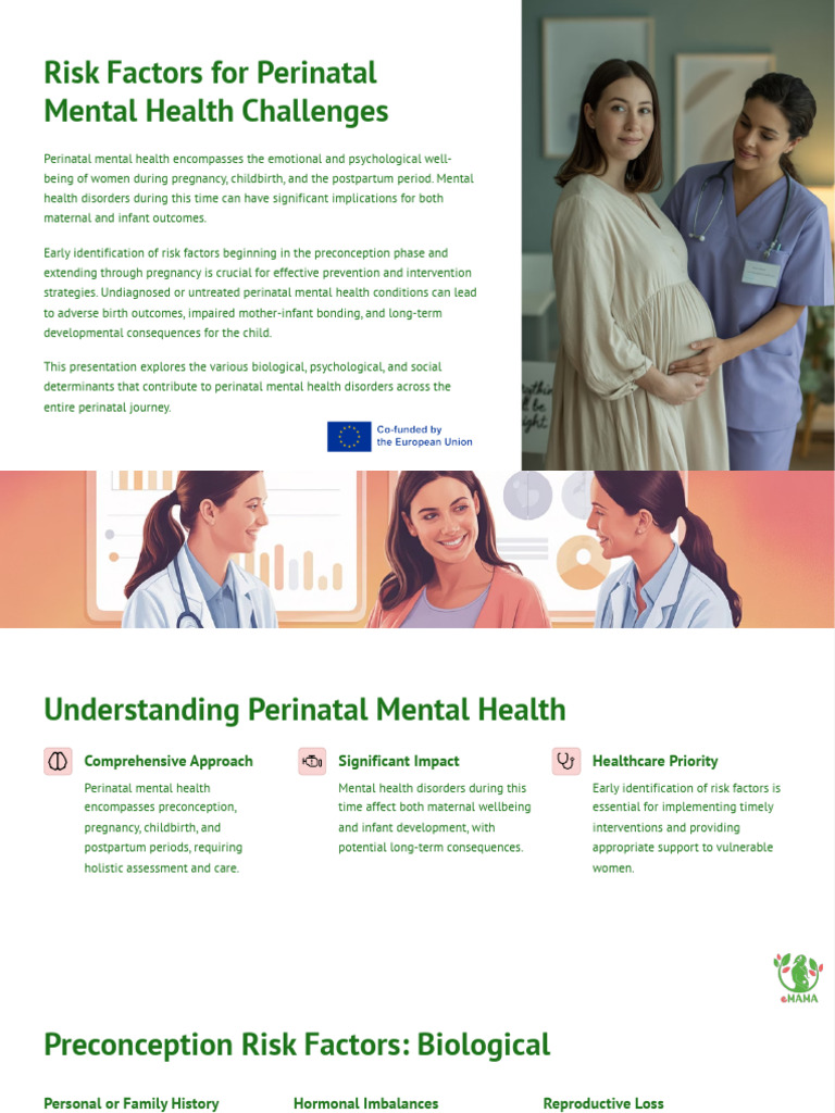 EMAMA M1 Risk Factors For Perinatal Mental Health Challenges | PDF ...
