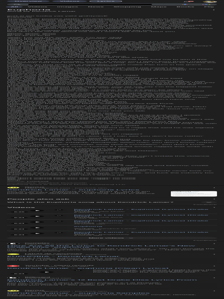 Kendrick Lamar's "Euphoria" Lyrics Analysis | PDF | Song Forms | Hip Hop