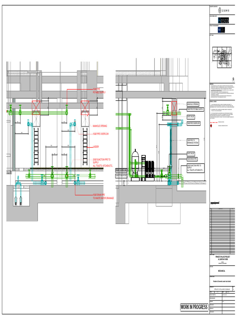 PPP ACT V1 IFC L4 00 PL 100 00L403 Potable & Domestic Water Tank Detail | PDF | Civil ...