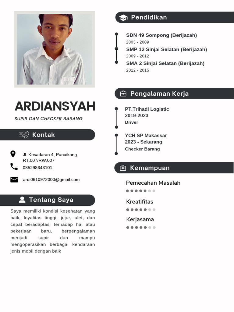 CV - Ardiansyah | PDF