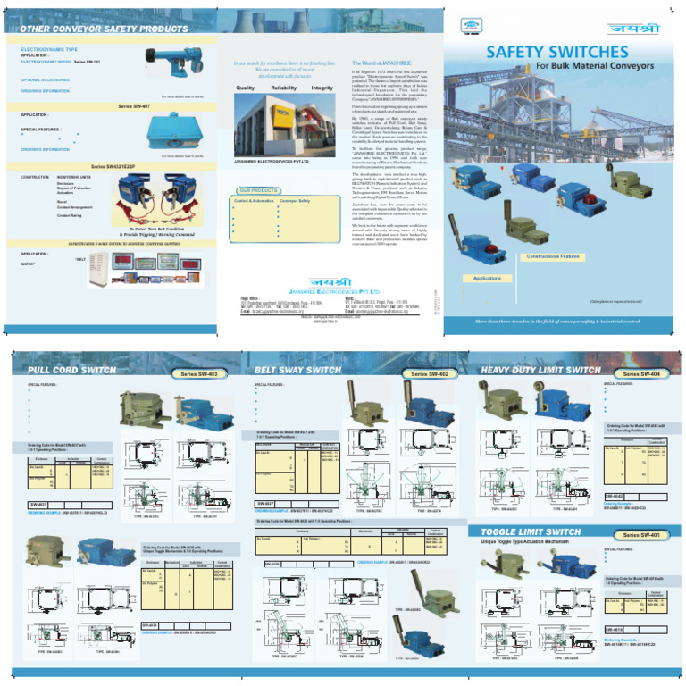 New Conveyor Safety Switches Catalog | PDF | Switch | Electrical Wiring