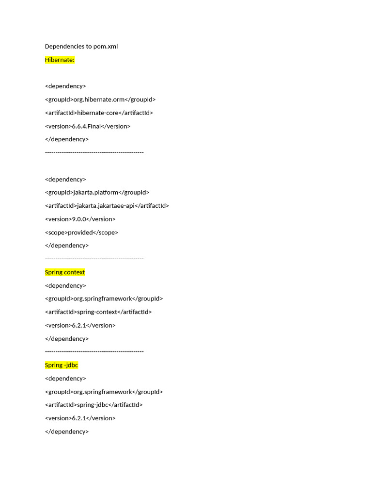 Dependencies To Pom | PDF