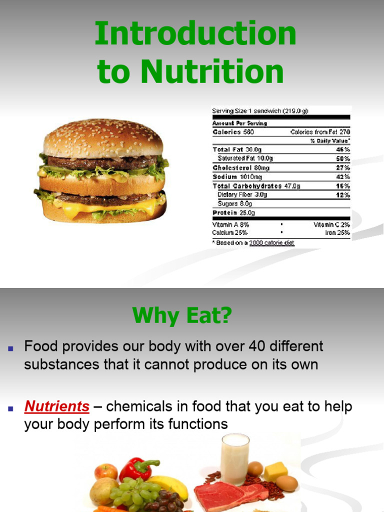 Tutorial 1 - Introduction To Nutrition | PDF | Carbohydrates | Fat
