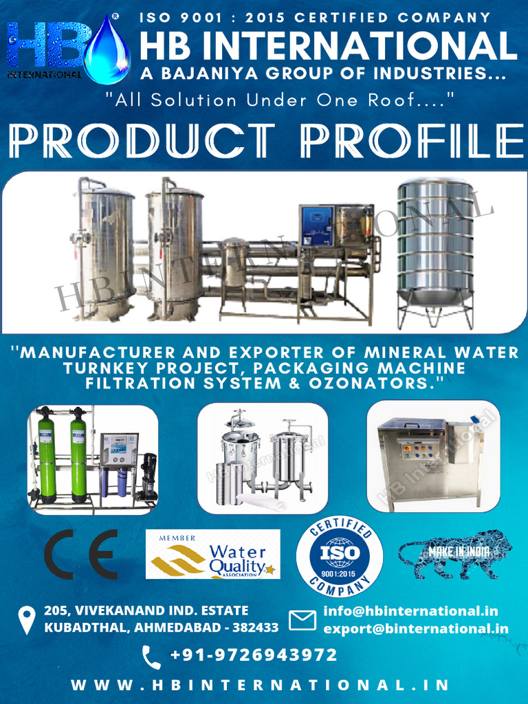 HB International: Water Solutions Ahmedabad | PDF | Membrane ...