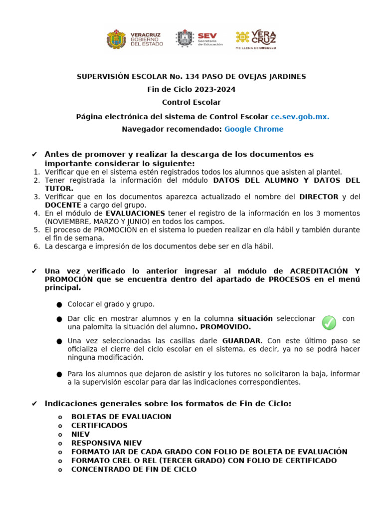 Control Escolar 2024: Fin de Ciclo | PDF | Evaluación