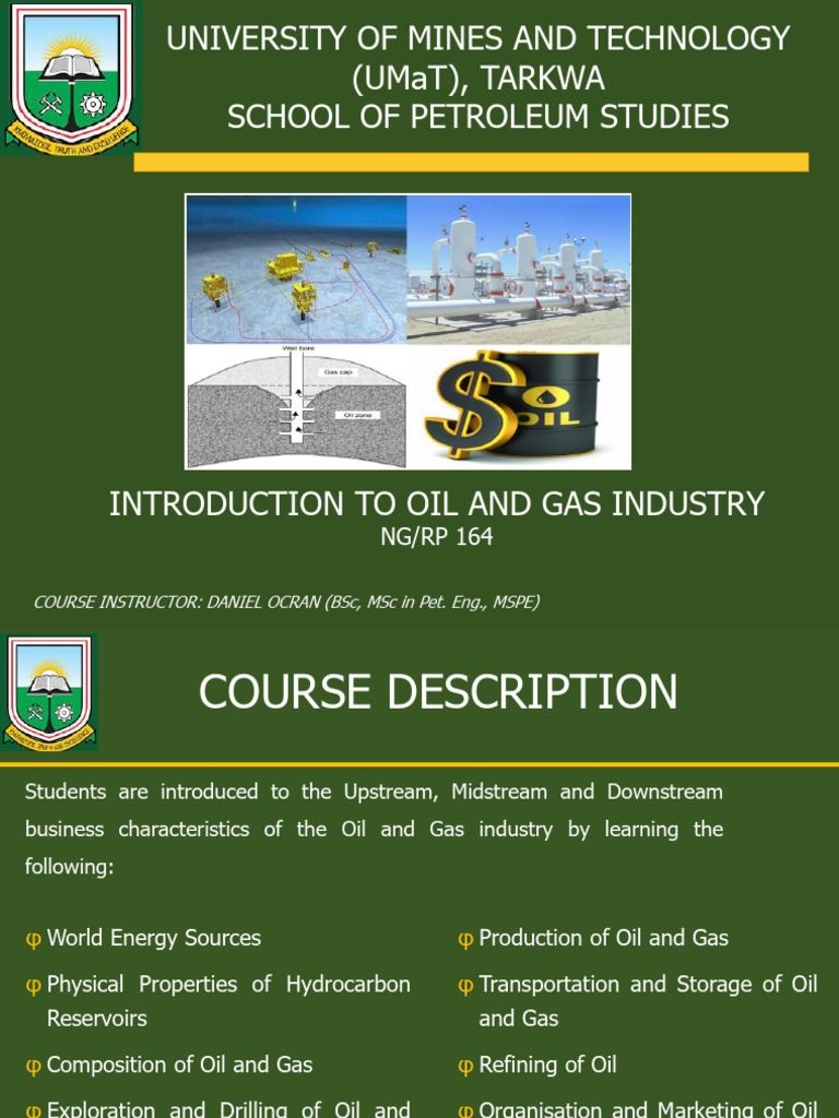 Introduction To Oil & Gas (1) Slides | PDF | Petroleum | Natural Gas