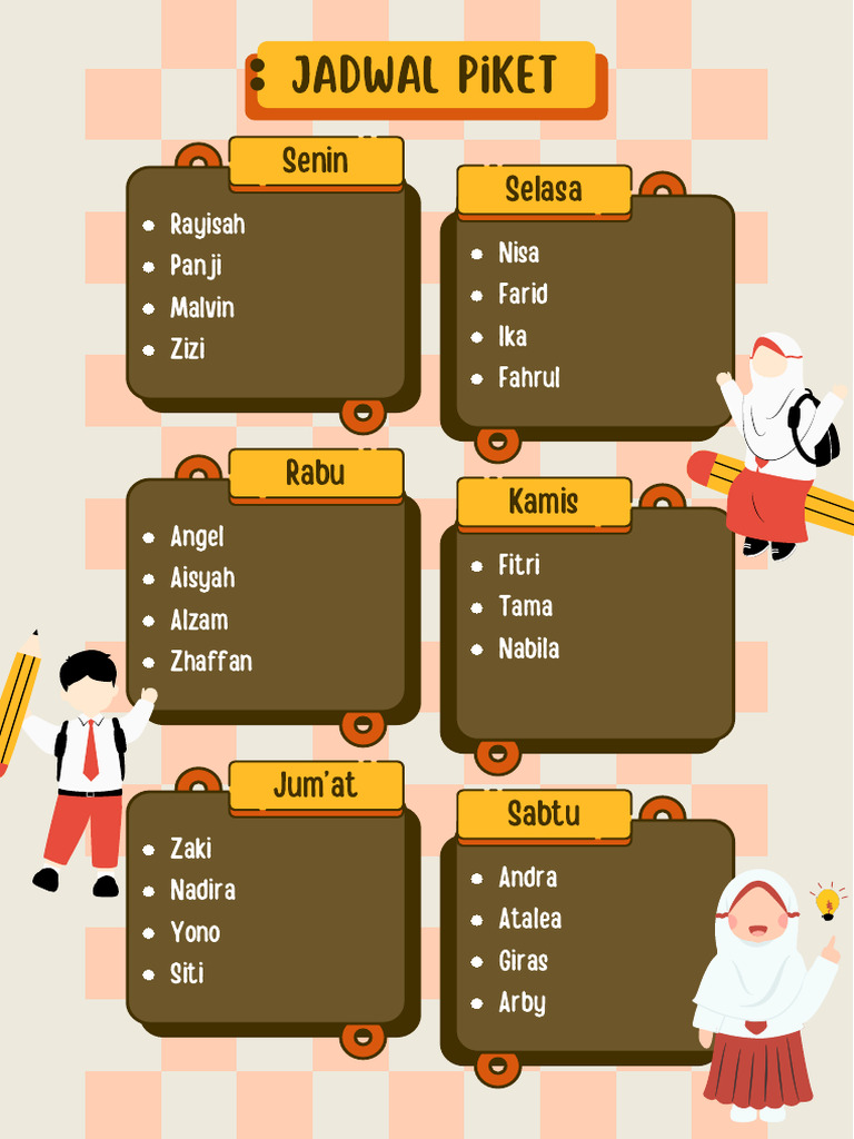 Merah Jambu Sederhana Jadwal Piket Dokumen A4 - 20250716 - 075538 - 0000 | PDF