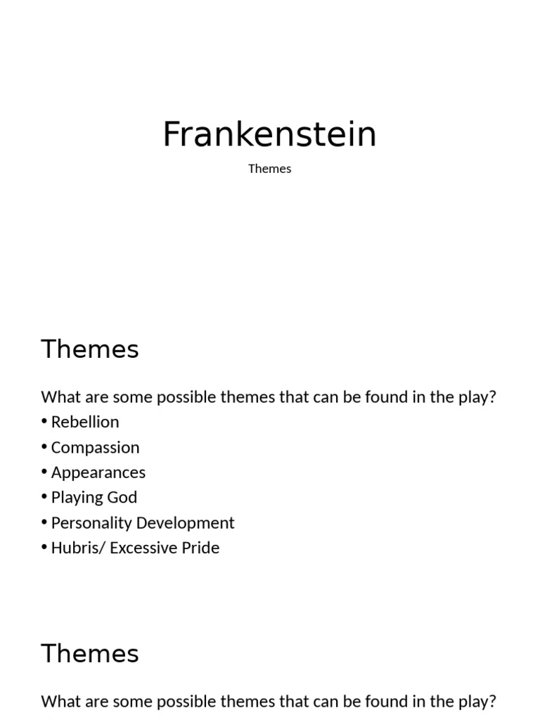 Frankenstein Themes | PDF