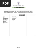 NCOI Annotations Form For Teacher V Applicant | PDF | Educational ...