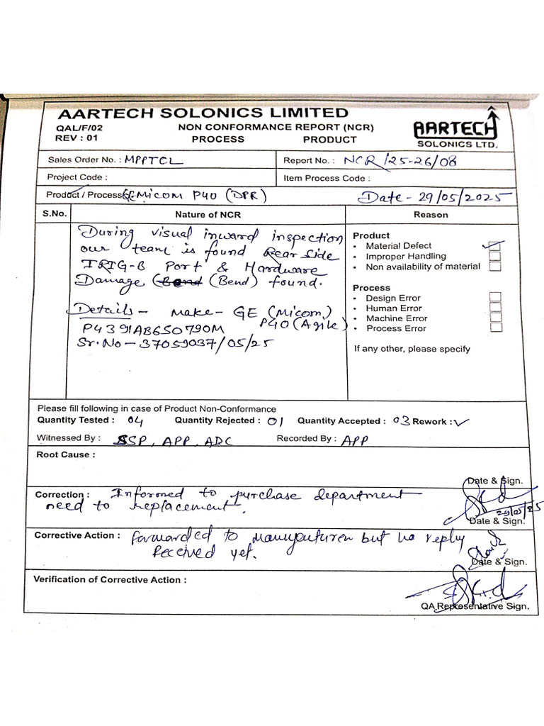 NCR 08 (MPPTCL) | PDF