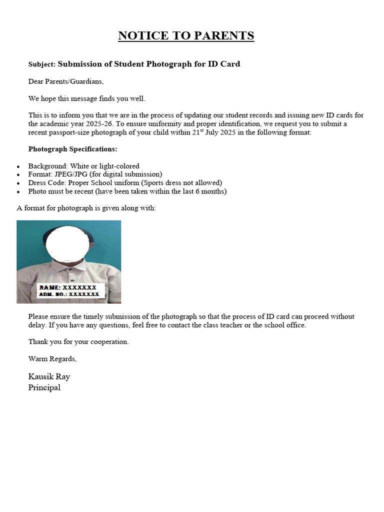 Notice To Parents | PDF