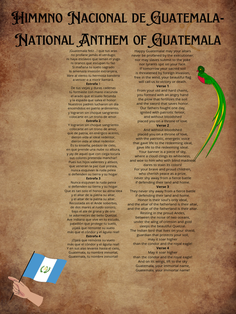 Historia y letra del himno de Guatemala | PDF