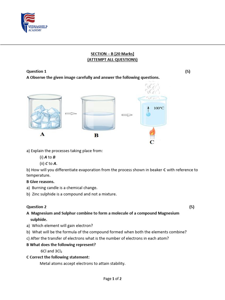 Grade 7 Chemistry (14.10.2020) | PDF