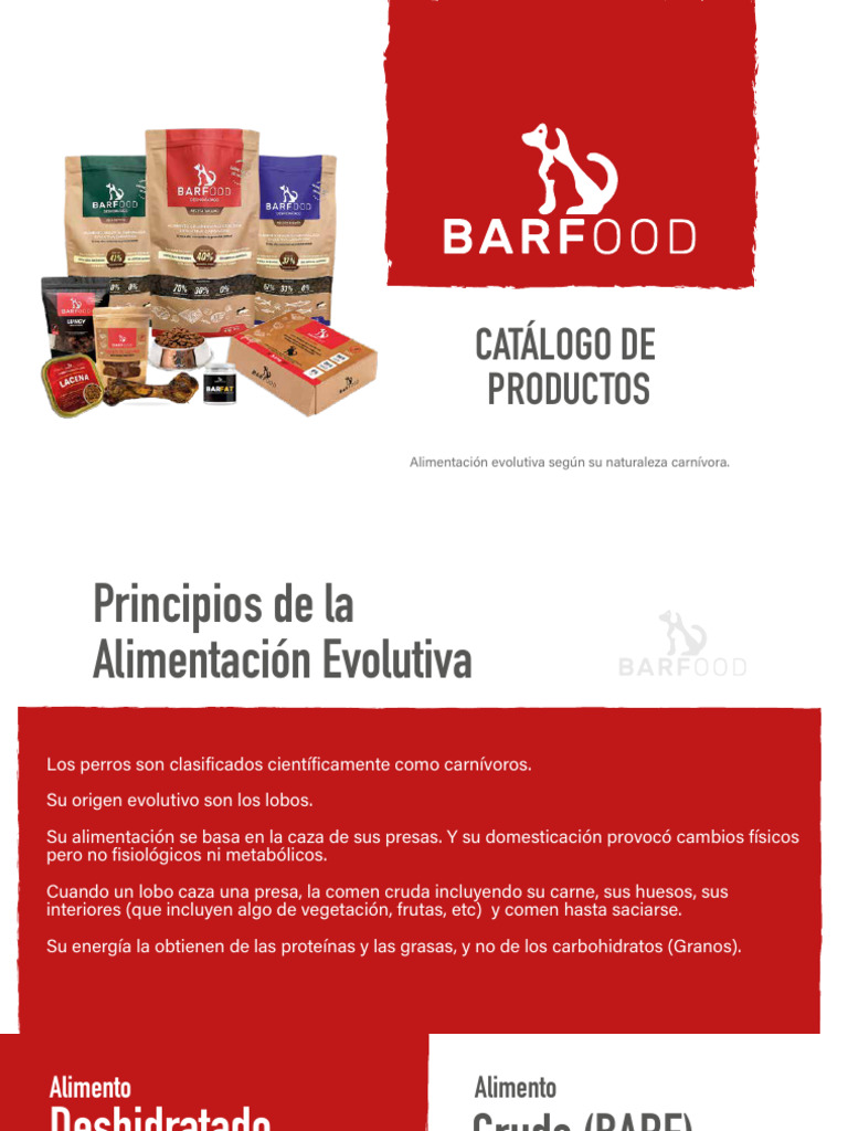 Alimentos BARF para Perros: Catálogo | PDF | Alimentos | gordo