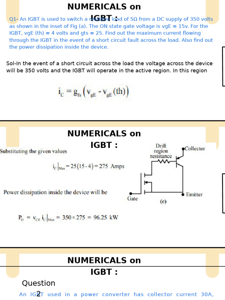Igbt Numericals | PDF
