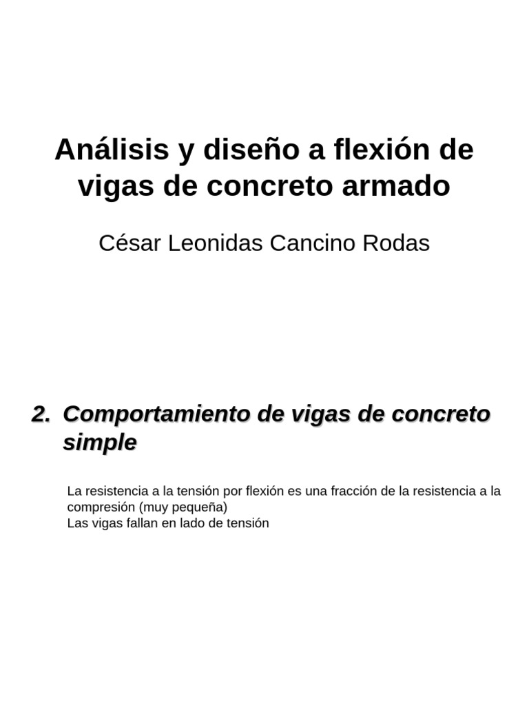 Análisis de Vigas de Concreto Armado | PDF | Viga (Estructura ...