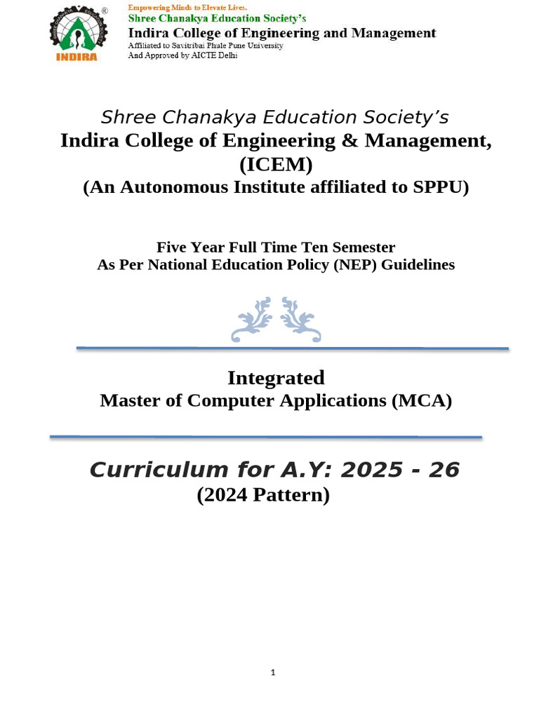 SY Syllabus Integrated BCA+MCA 2025-26 Sem III | PDF | C++ | Object Oriented Programming