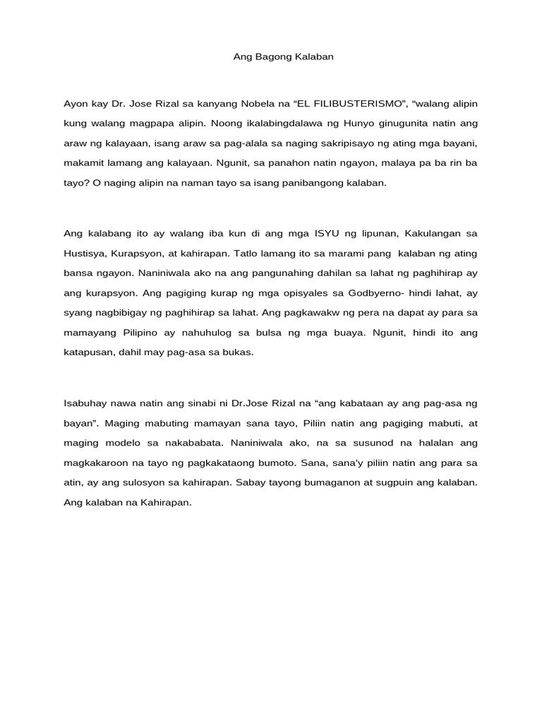 Ang Bagong Kalaban | PDF