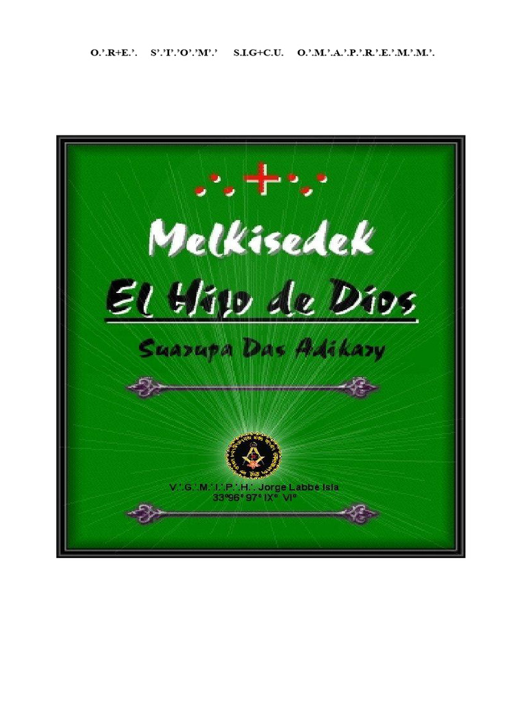 Melkisedek HIJO de DIOS | PDF | Nucleo celular | Rna
