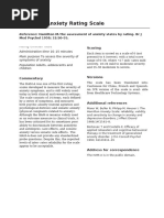 Hamilton Anxiety Rating Scale (HAM-A) | PDF | Anxiety | Pain