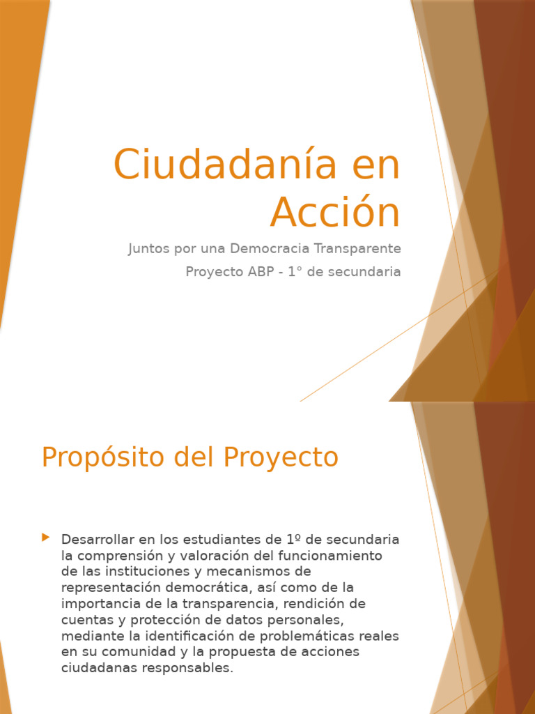 Presentacion Proyecto ABP Ciudadania | PDF
