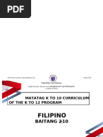 Matatag Filipino Curriculum Grades 4 and 7 For Matatag Training | PDF