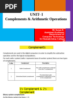 1's and 2's Complement Lecture 3 | PDF | Subtraction | Arithmetic