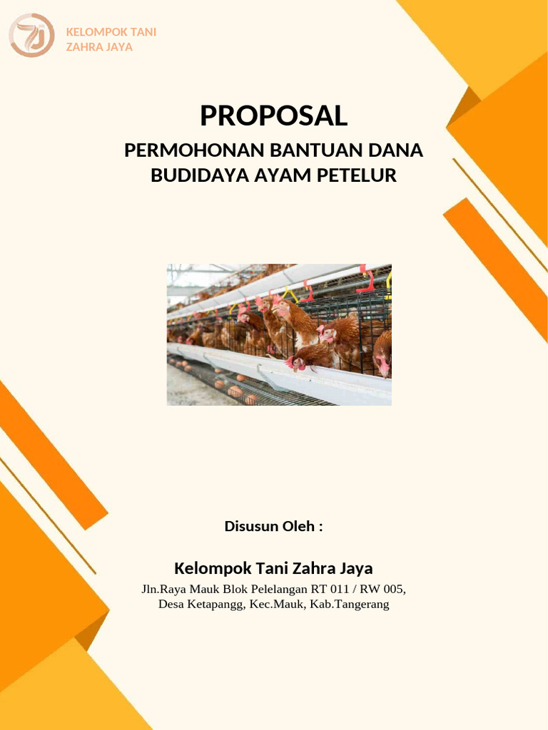 Proposal Ayam Petelur Ds - Ketapang | PDF