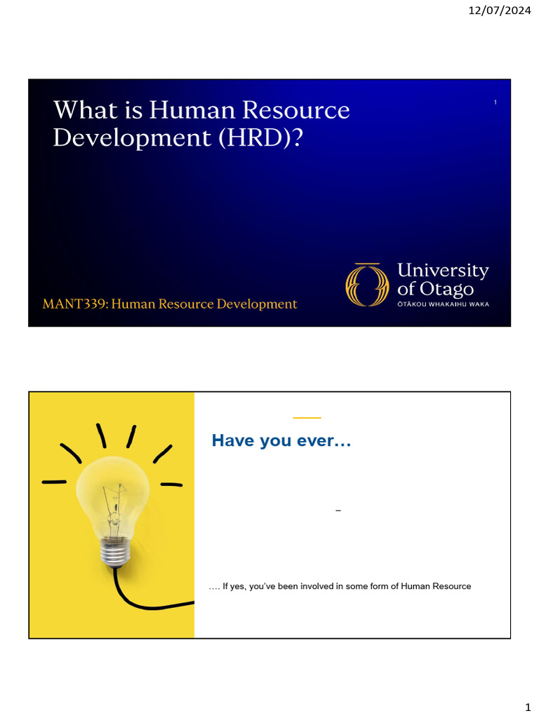 Understanding Human Resource Development | PDF | Organization ...