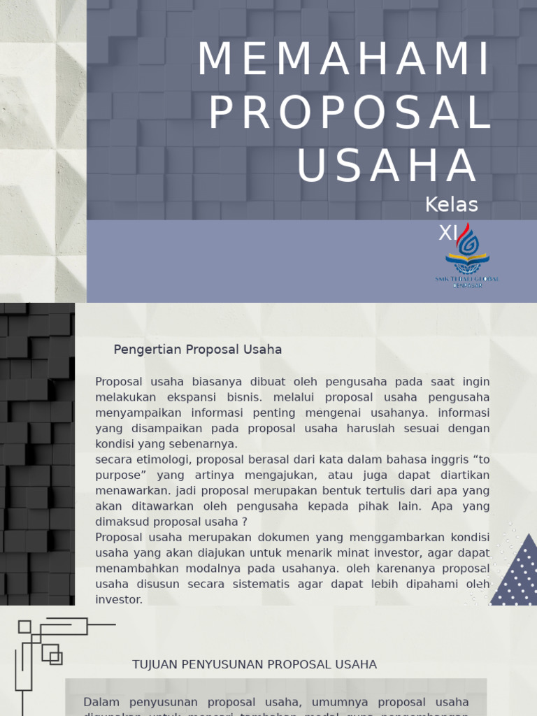 Memahami Proposal Usaha | PDF