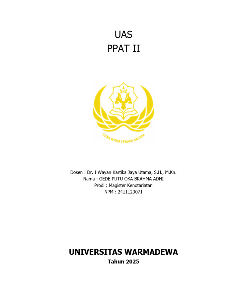 Uas - Ppat Ii - Gede Putu Oka Brahma Adhi | PDF