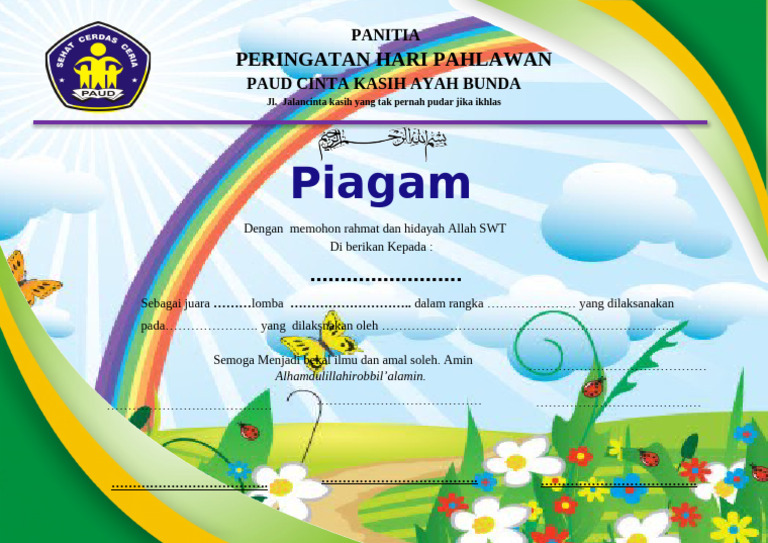 Piagam Penghargaan | PDF