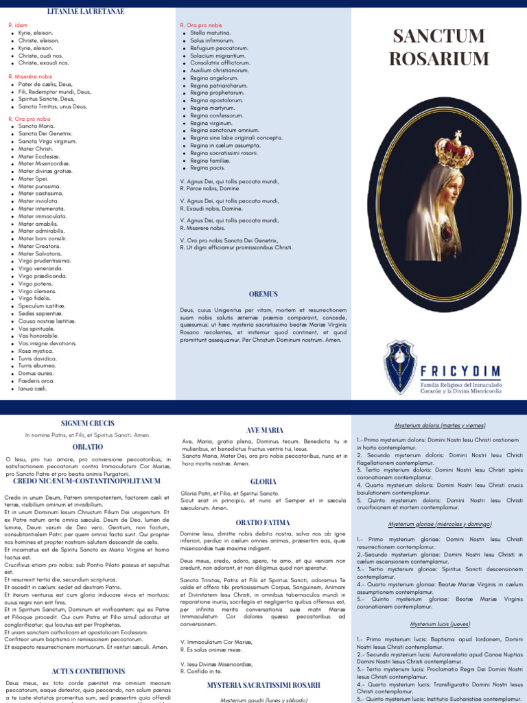 Sanctum Rosarium Fricydim | PDF